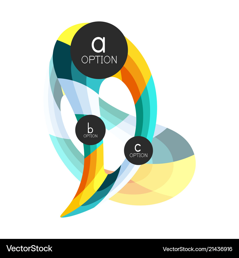 Abstract colorful geometric option infographics Vector Image