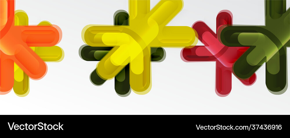 Abstract glossy crosses background for business Vector Image