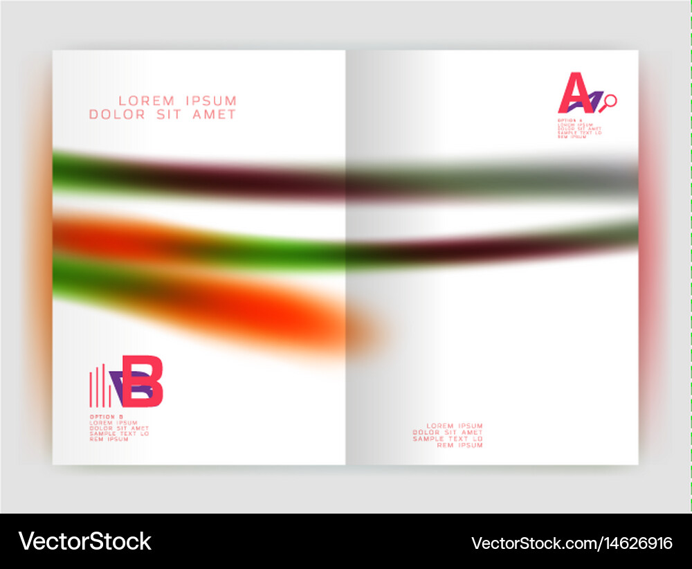 Blurred wave line business annual report abstract Vector Image