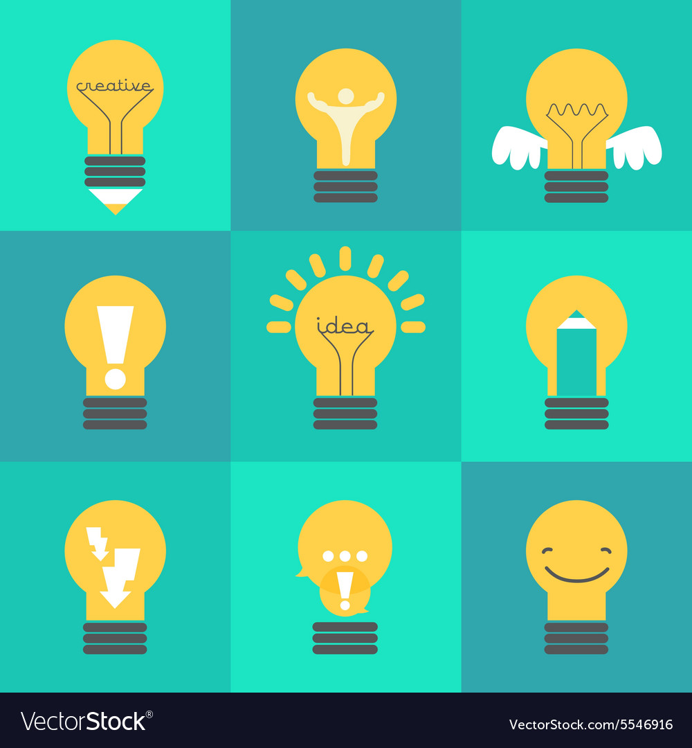 Creative idea set Royalty Free Vector Image - VectorStock