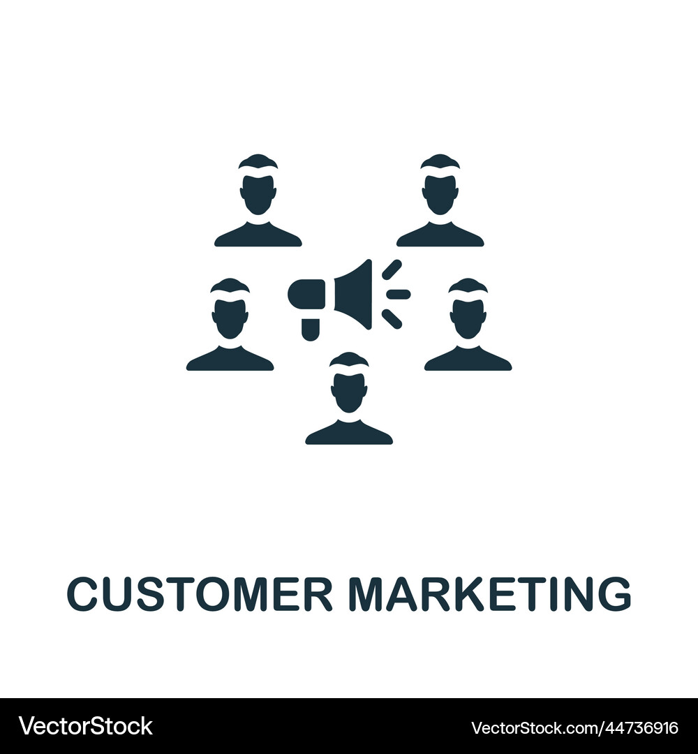 Customer marketing icon monochrome simple Vector Image