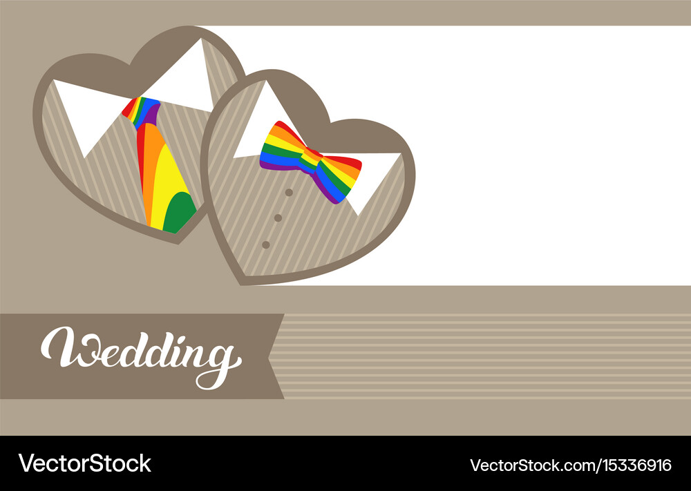 Invitation to an lgbt wedding Royalty Free Vector Image