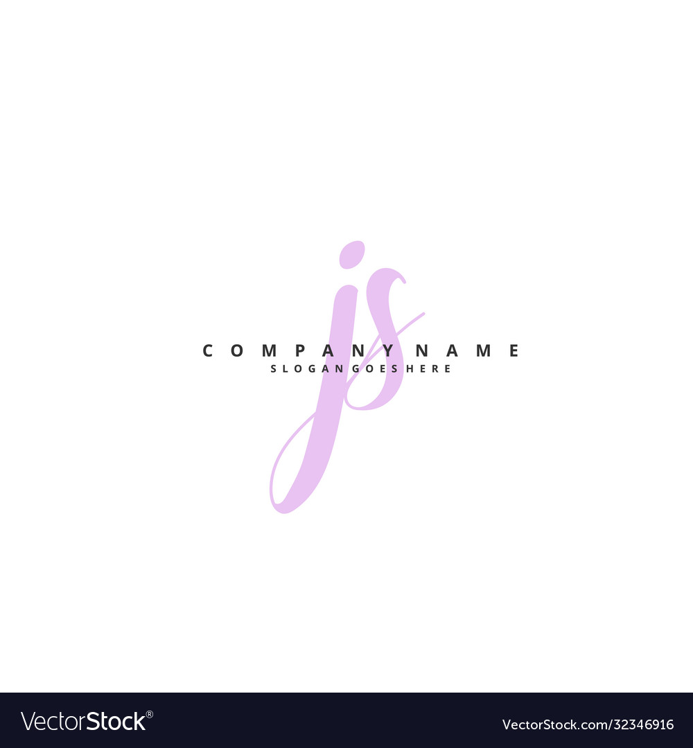 J s js initial handwriting and signature logo Vector Image J s js initial handwriting and signature logo Vector Image