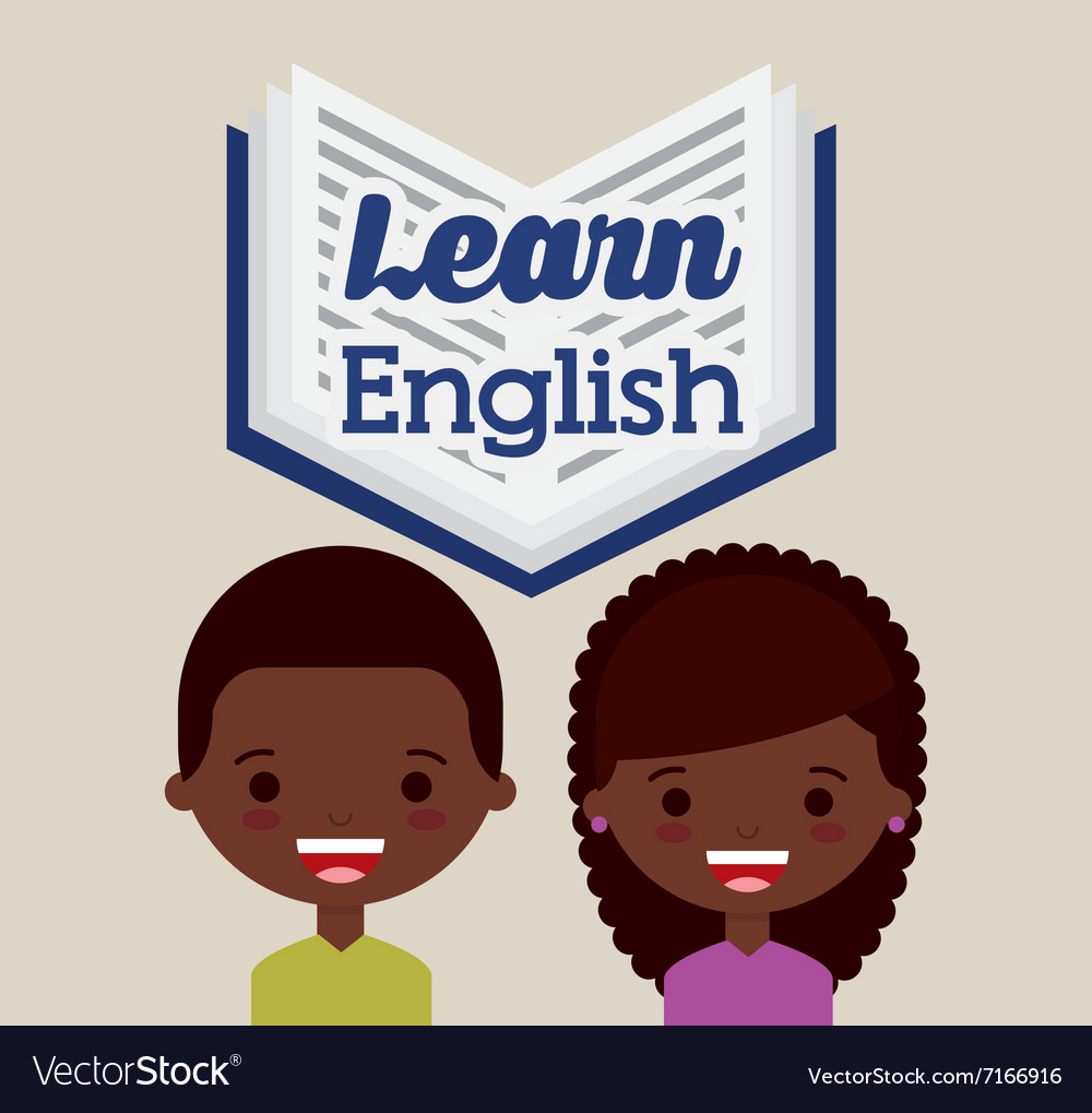 Learn english design Royalty Free Vector Image