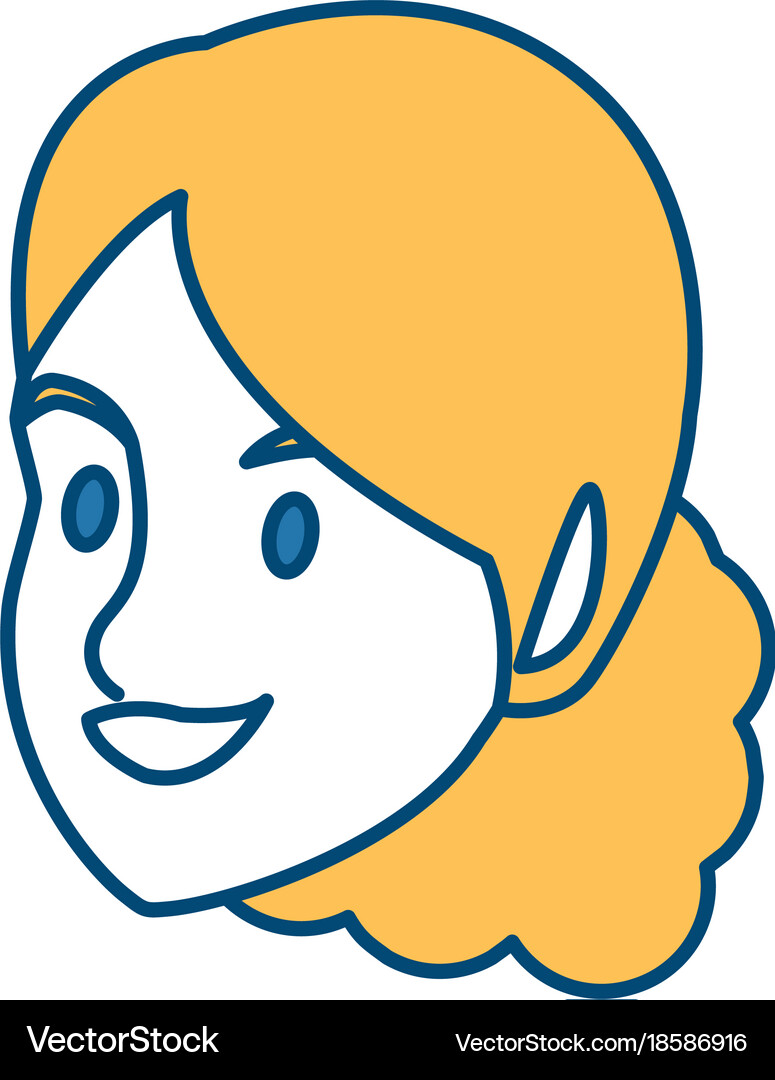 Woman face cartoon Royalty Free Vector Image - VectorStock