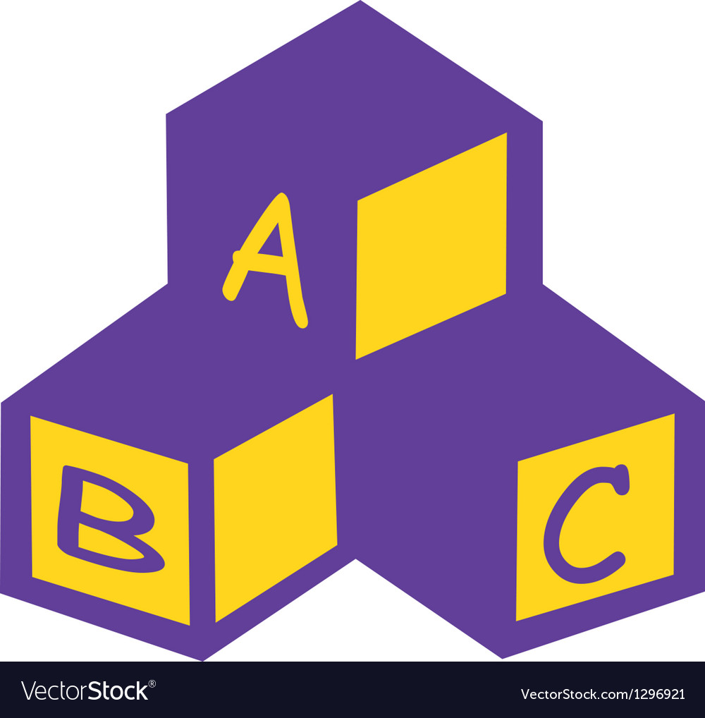 Abc blocks Royalty Free Vector Image - VectorStock