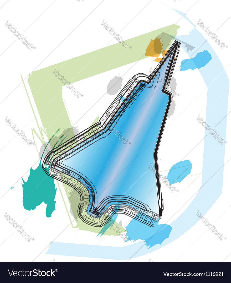 Abstract airplane Royalty Free Vector Image - VectorStock