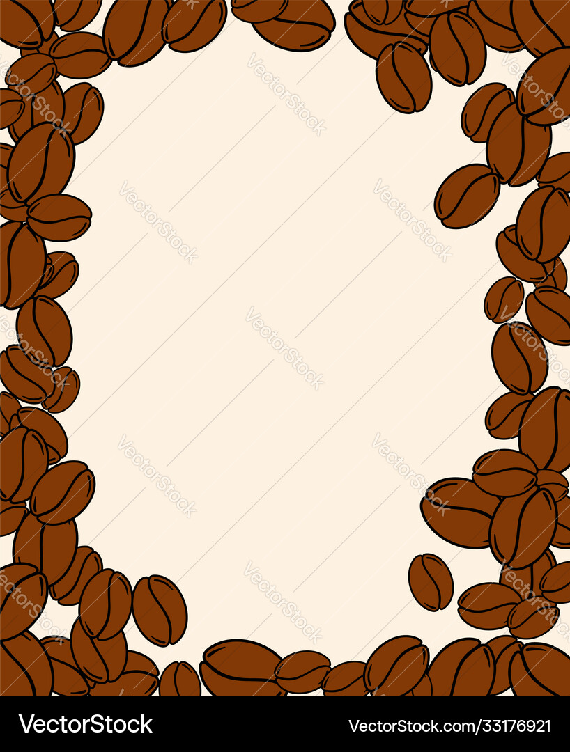 Blank coffee beans frame Royalty Free Vector Image