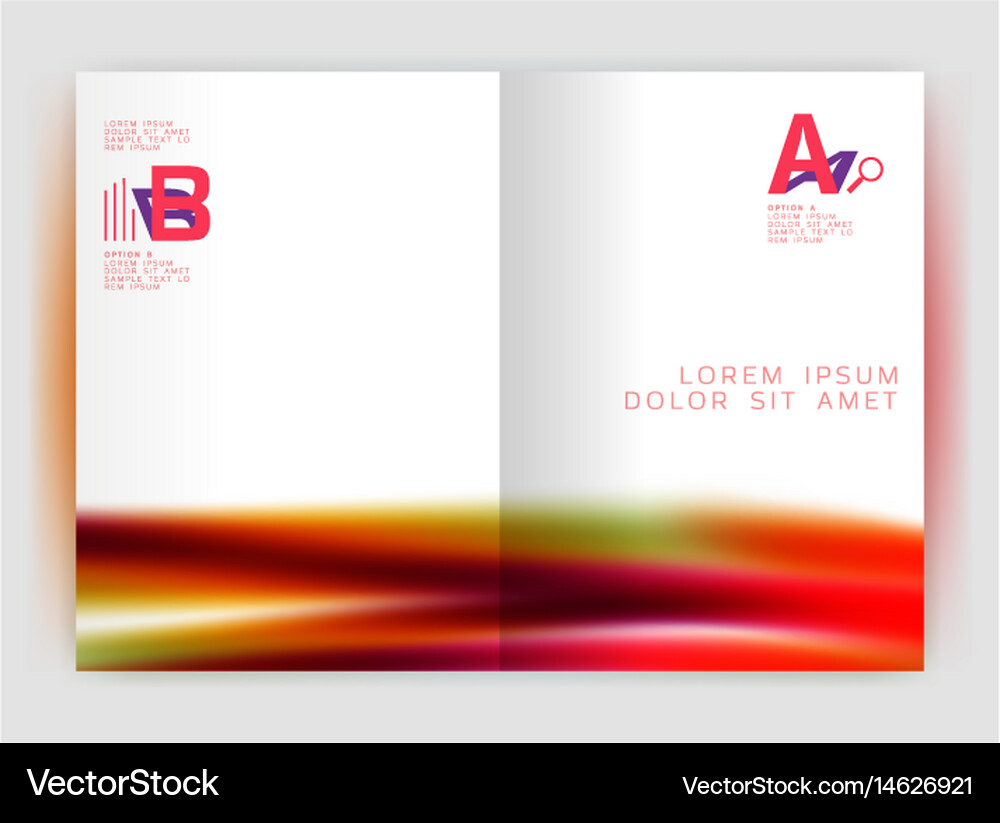 Blurred wave line business annual report abstract Vector Image