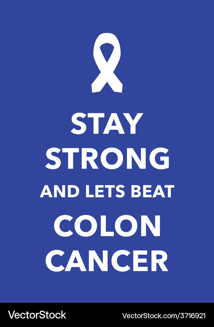 Colon cancer poster Royalty Free Vector Image - VectorStock