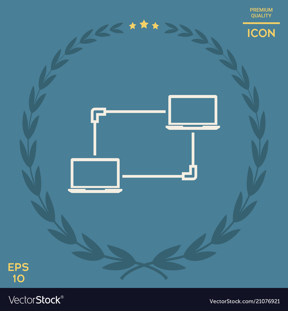 Computer network data exchange transfer concept Vector Image