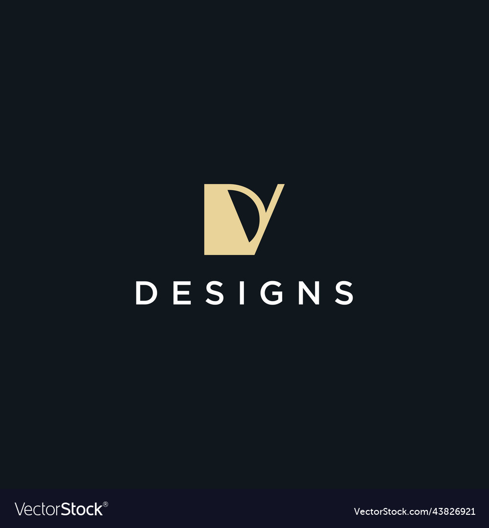 Dv creative logo design Royalty Free Vector Image
