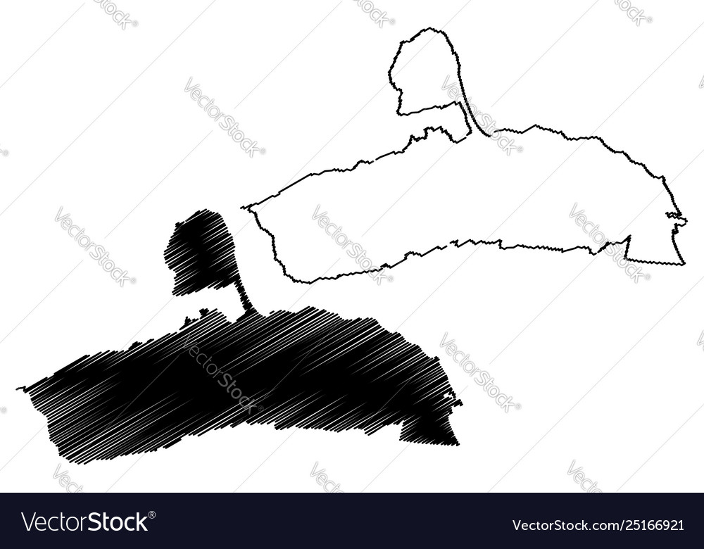 Falcon state map Royalty Free Vector Image - VectorStock