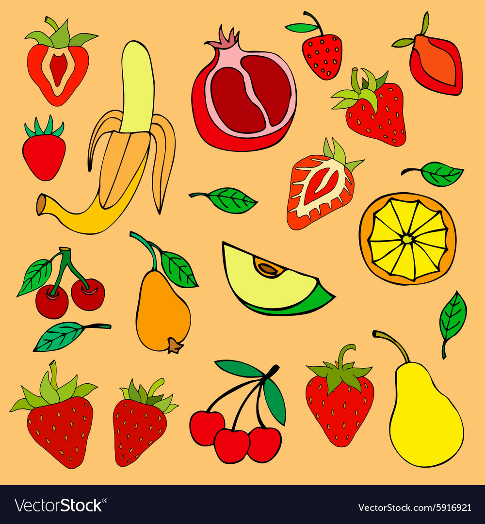 Fruits Royalty Free Vector Image - VectorStock
