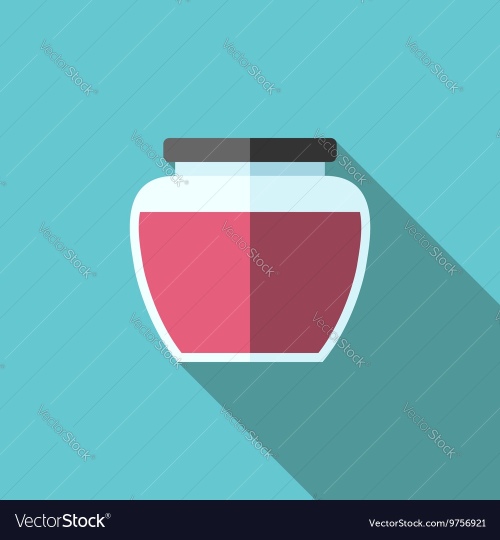 Jam jar flat style Royalty Free Vector Image - VectorStock
