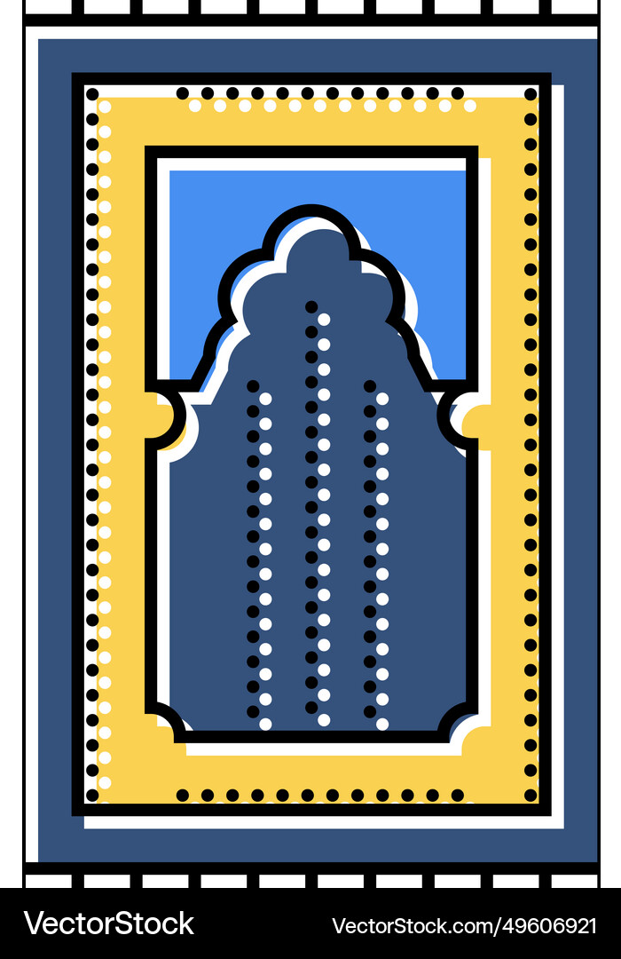 Prayer mat islam muslim color icon Royalty Free Vector Image