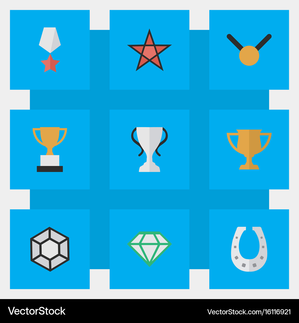 Set of simple prize icons Royalty Free Vector Image