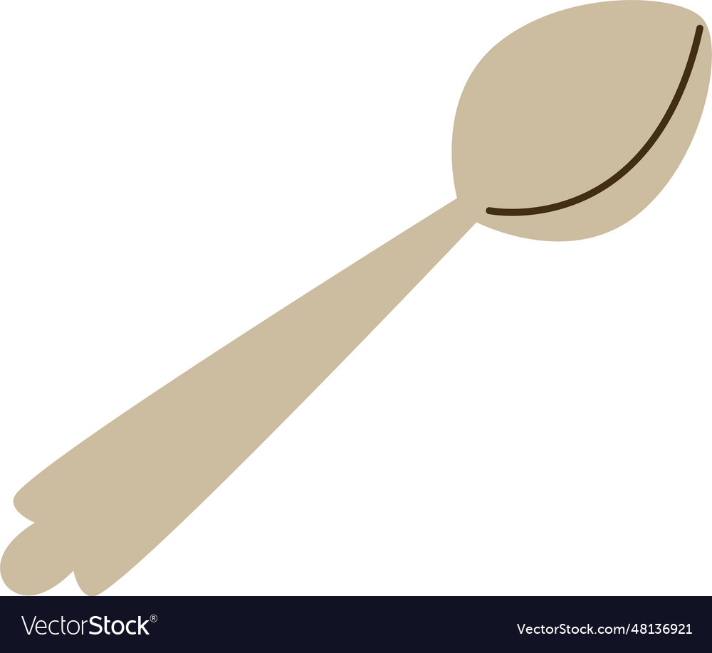 Spoon kitchen utensil Royalty Free Vector Image