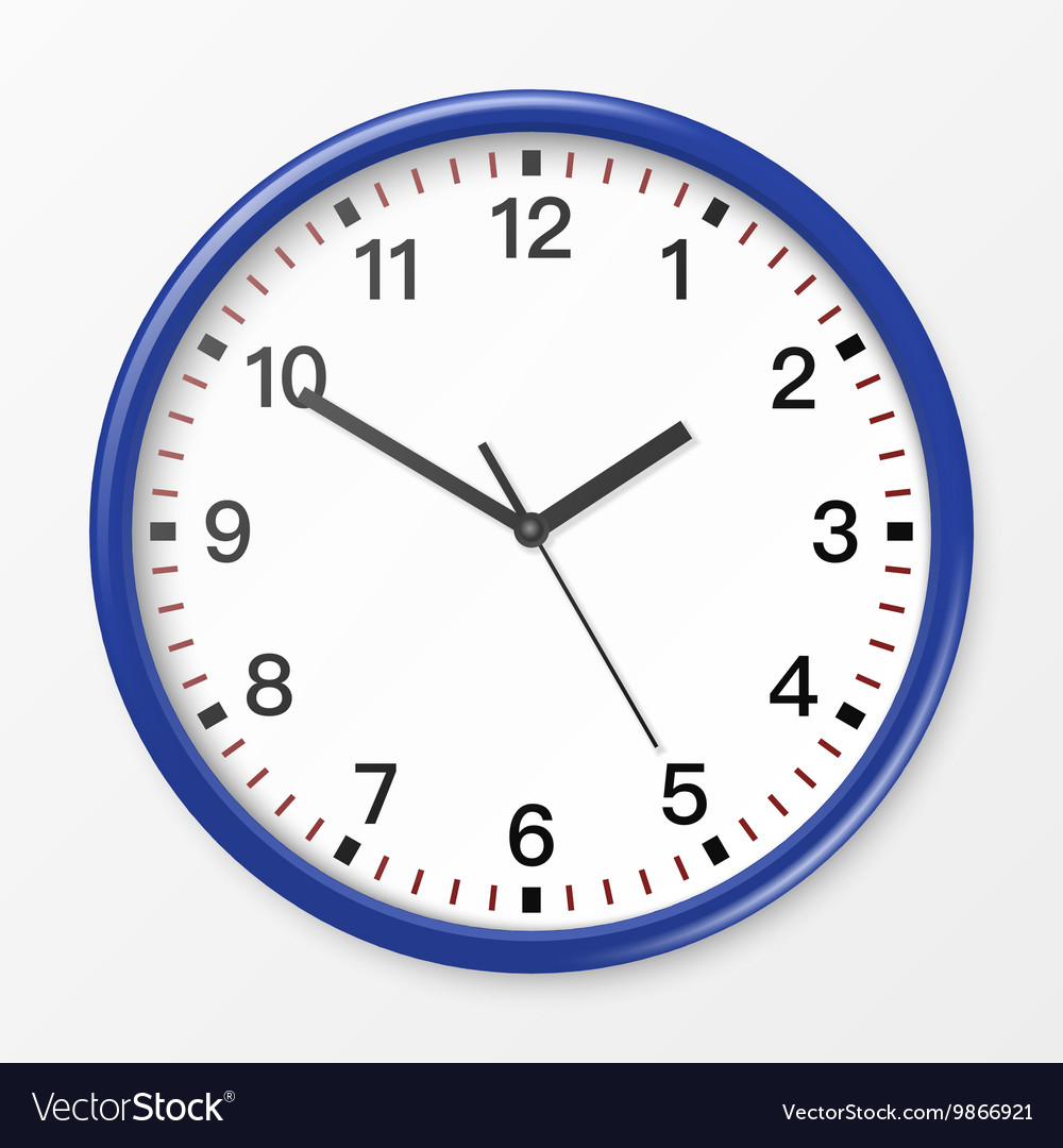 Wall office clock Royalty Free Vector Image - VectorStock