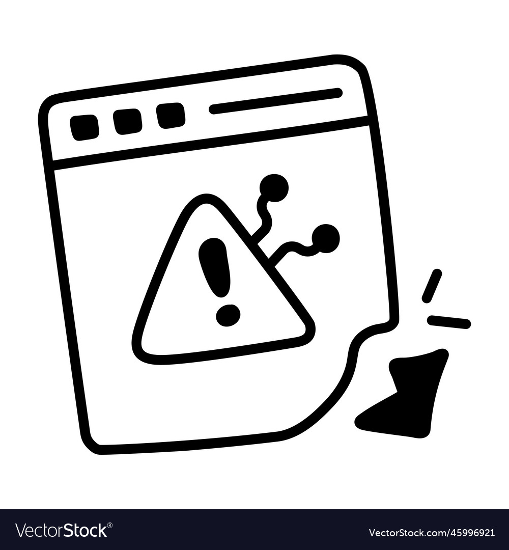 Website alert Royalty Free Vector Image - VectorStock