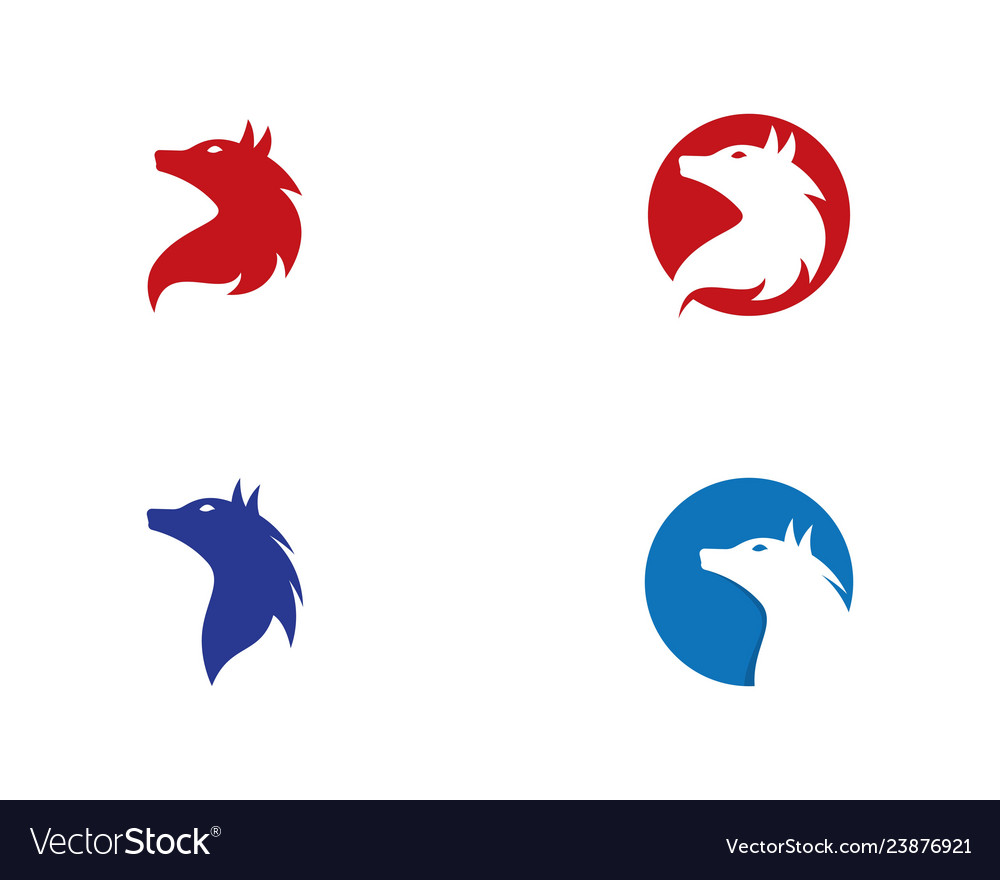 Wolf logo template Royalty Free Vector Image - VectorStock