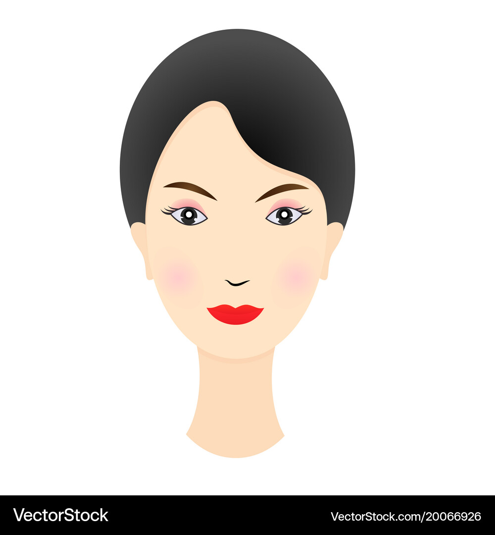 Beautiful girl face Royalty Free Vector Image - VectorStock