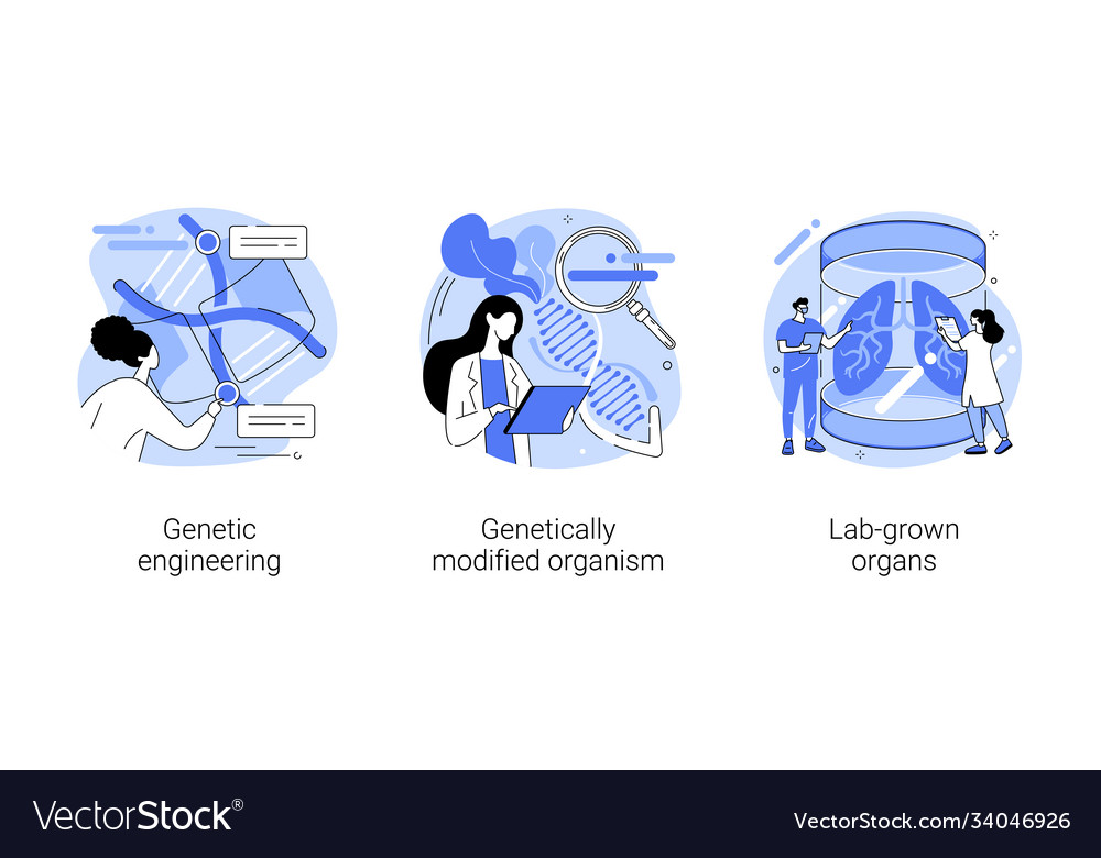 Bioengineering abstract concept Royalty Free Vector Image