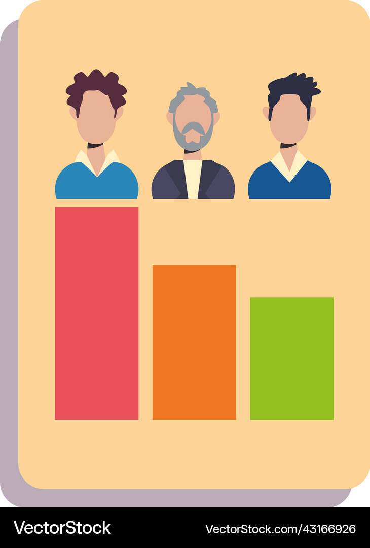 Flat candidate graphs Royalty Free Vector Image