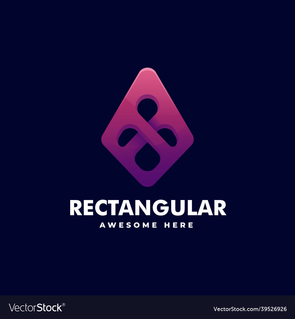 Logo rectangular gradient colorful style Vector Image
