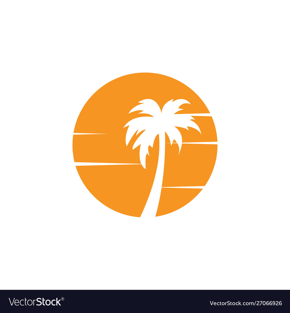 Palm tree graphic design template isolated Vector Image