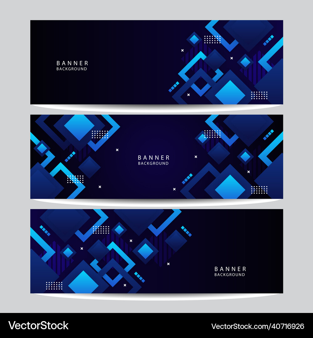 Set of minimal abstract banner background Vector Image