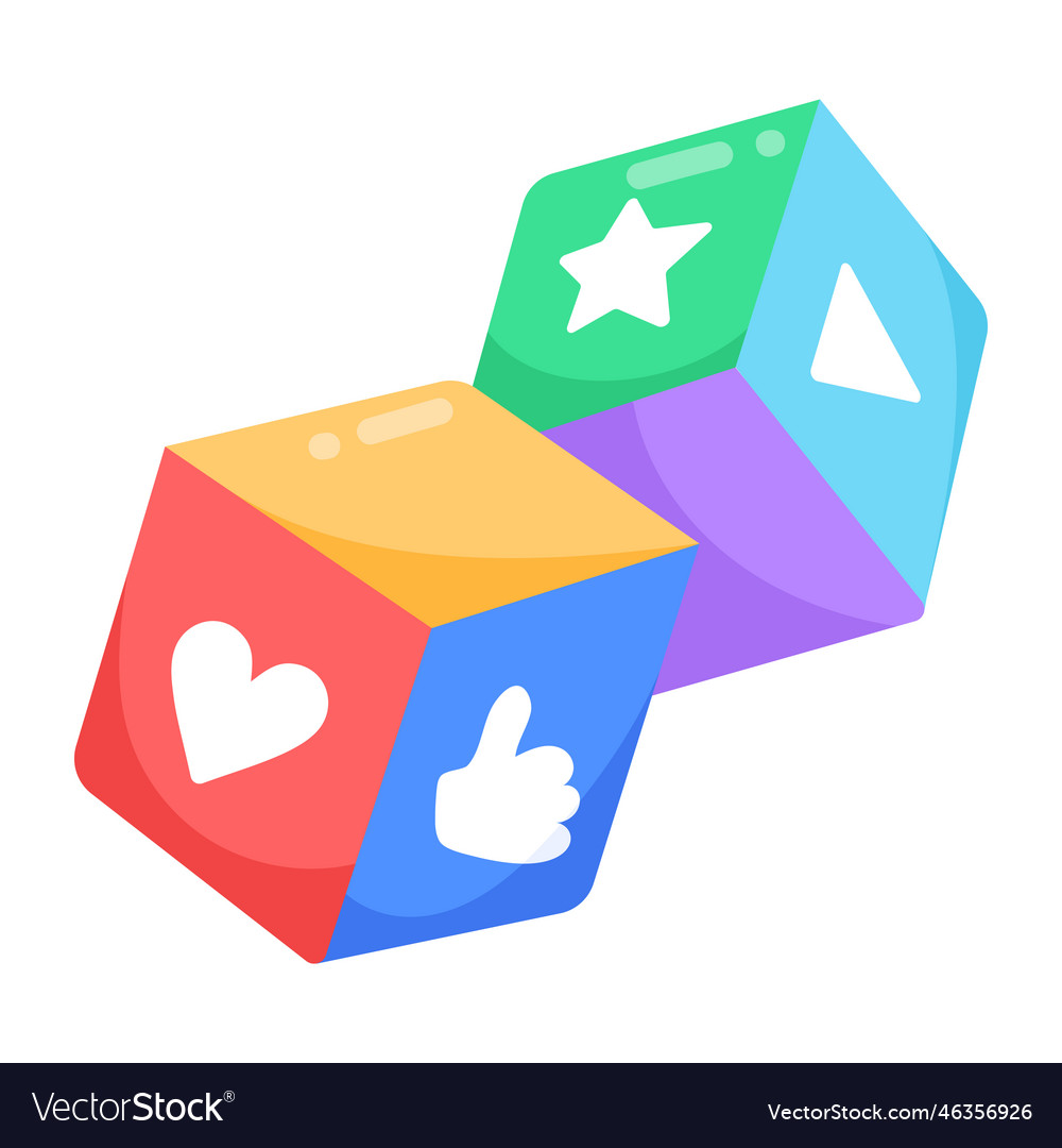 Social cubes Royalty Free Vector Image - VectorStock