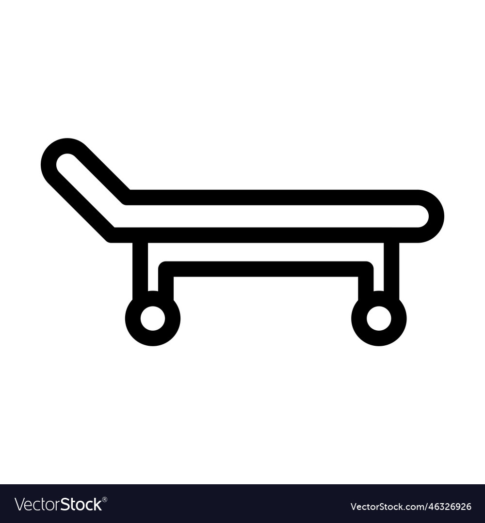 Stretcher thick line icon for personal Royalty Free Vector