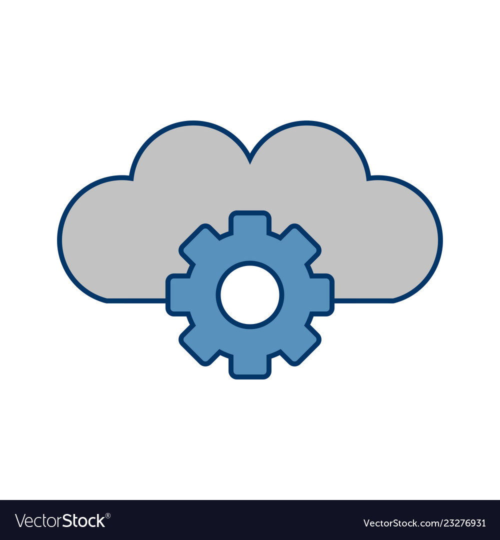 Cloud settings icon Royalty Free Vector Image - VectorStock