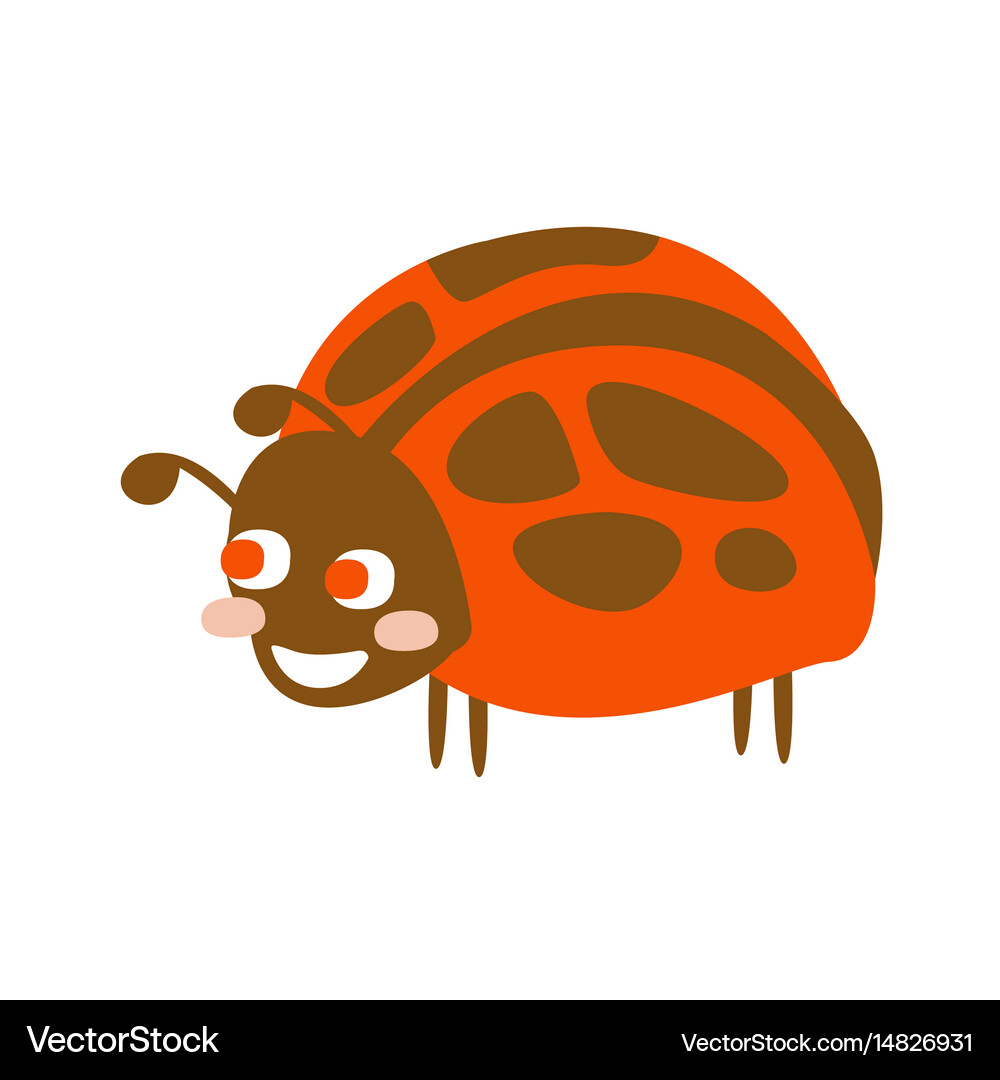 Cute cartoon ladybug colorful character Royalty Free Vector
