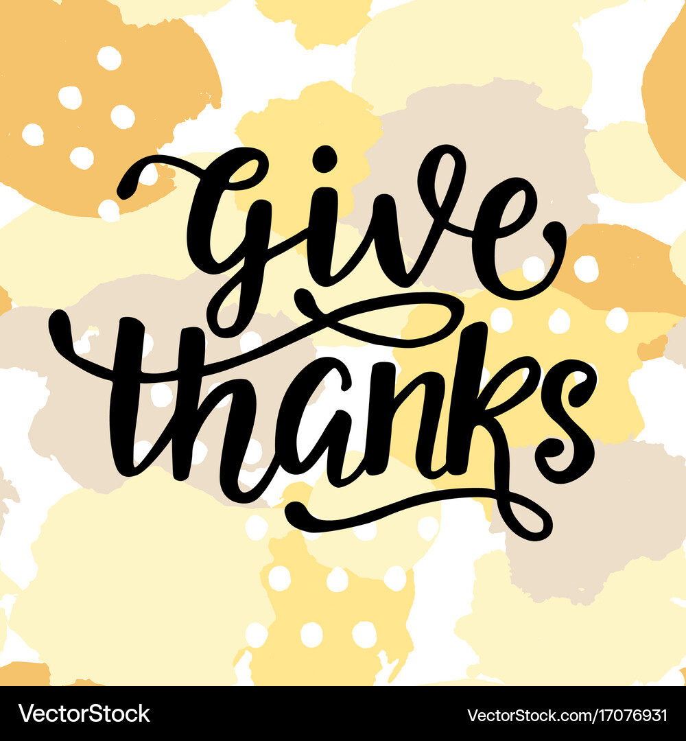 Give thanks thanksgiving day poster Royalty Free Vector