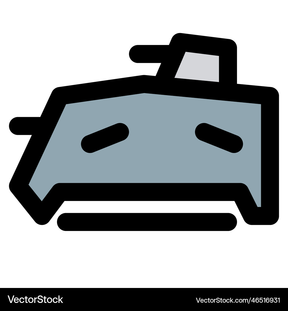 High-performance military tank with turret Vector Image