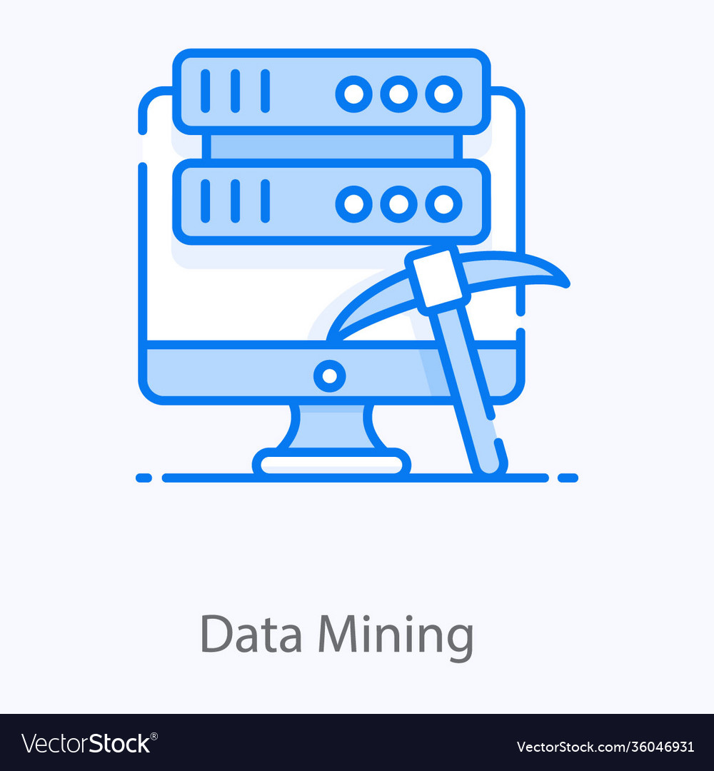 Mining data Royalty Free Vector Image - VectorStock