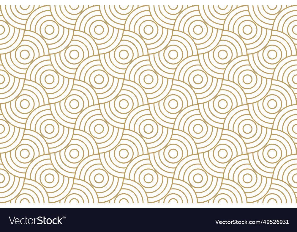 Seamless overlap circular line pattern Royalty Free Vector