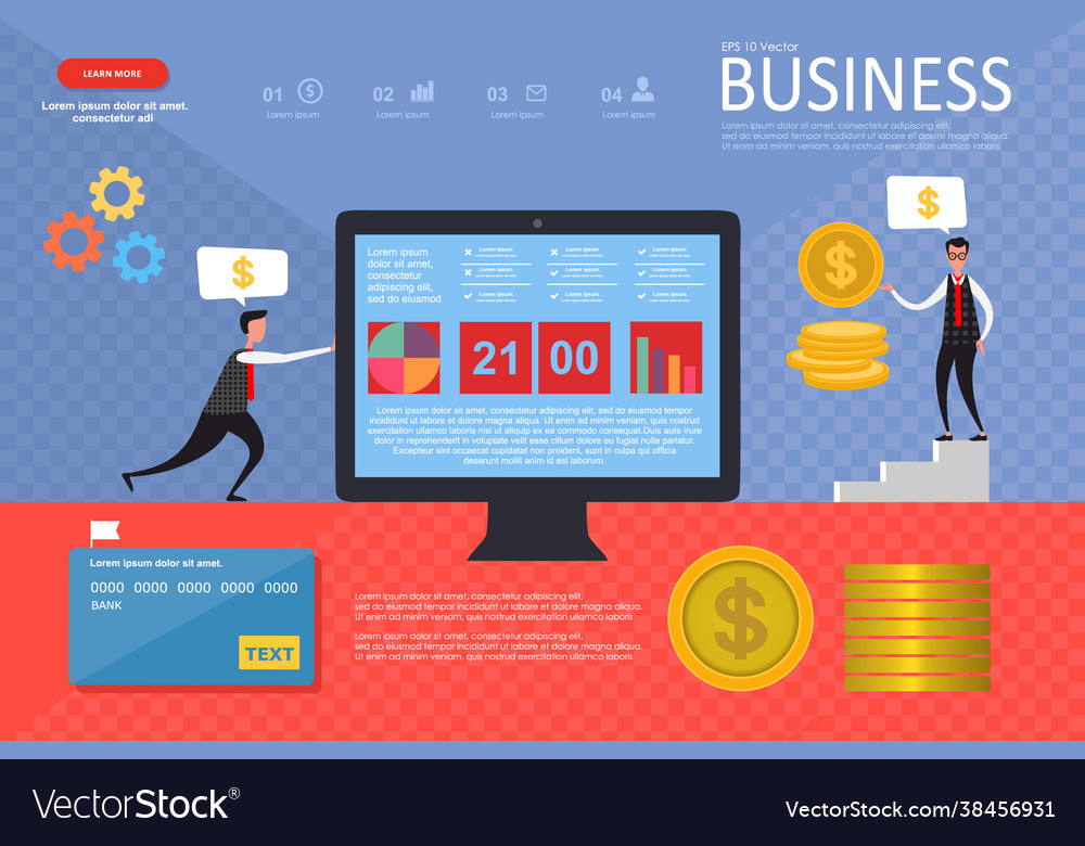 Set flat infographics for business data Royalty Free Vector