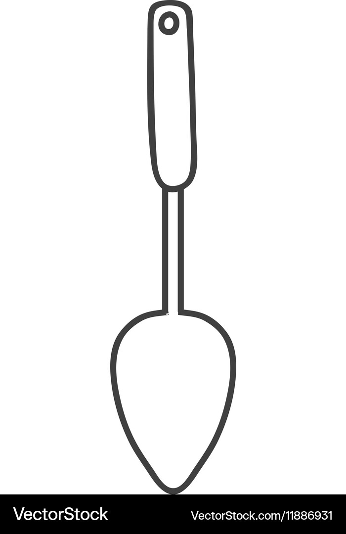 Silhouette monochrome with sauce spoon Royalty Free Vector