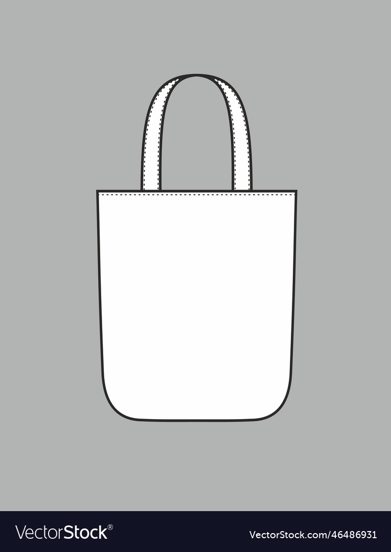 Tote bag technical Royalty Free Vector Image - VectorStock