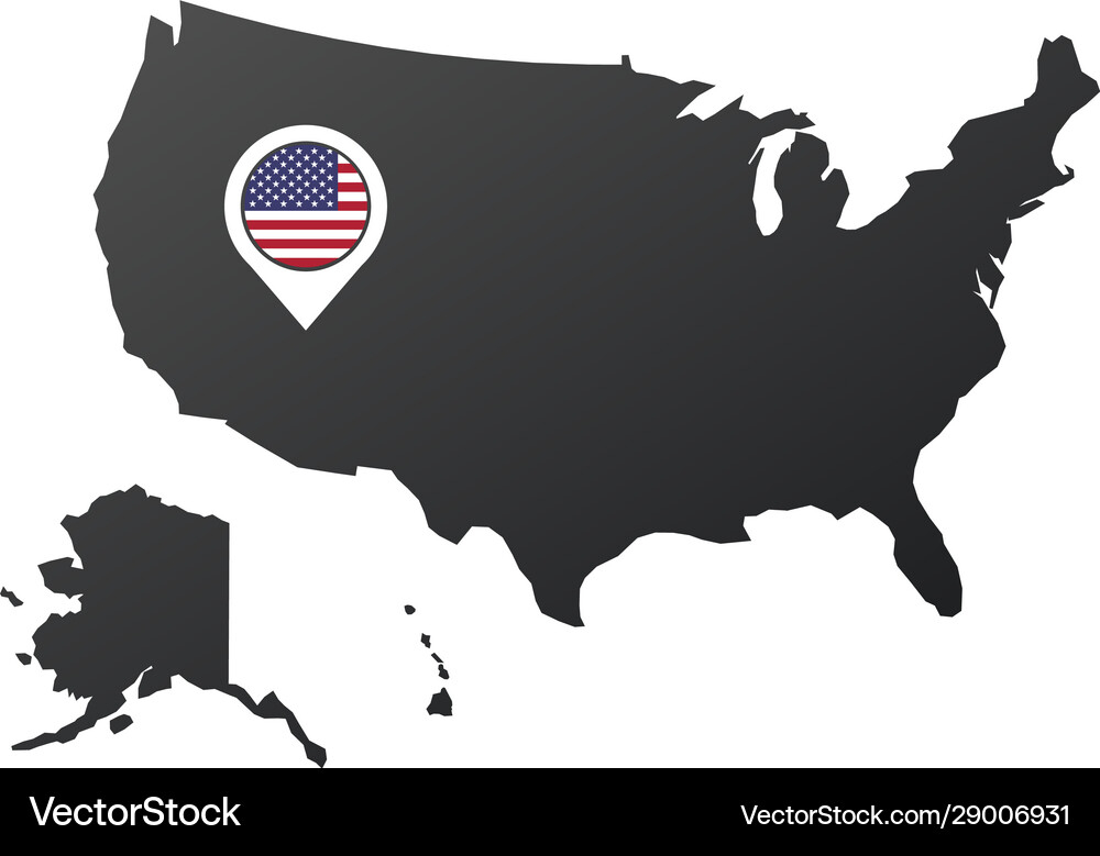 Usa map with flag in pin infographics Royalty Free Vector
