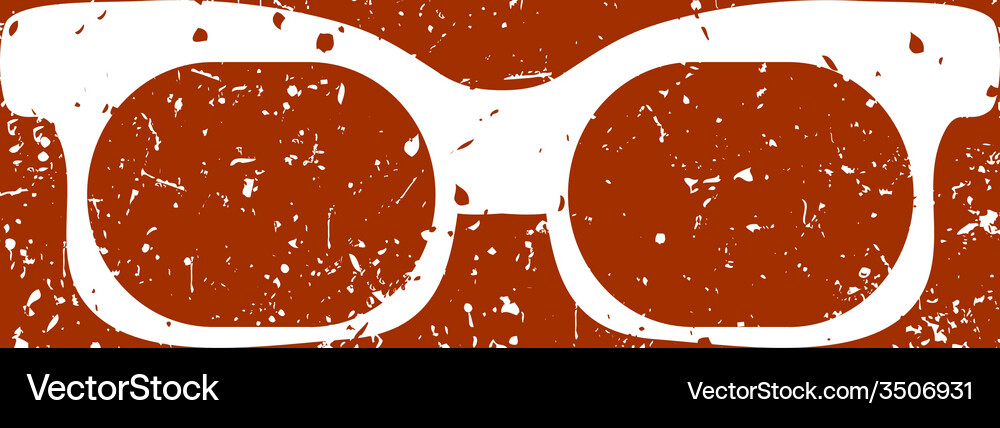 Vintage sign with eyeglasses Royalty Free Vector Image