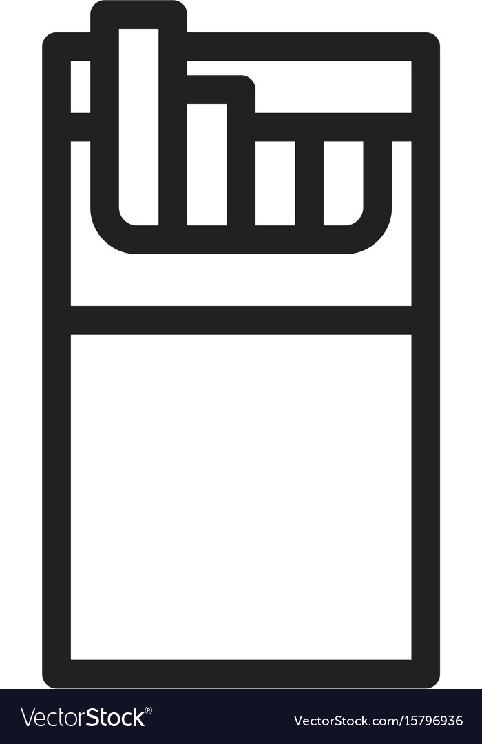 Cigarette pack Royalty Free Vector Image - VectorStock