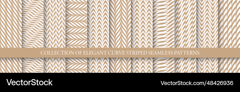 Collection of elegant decorative seamless Vector Image