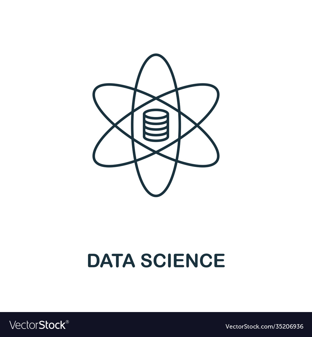 Data science outline icon thin line style from Vector Image