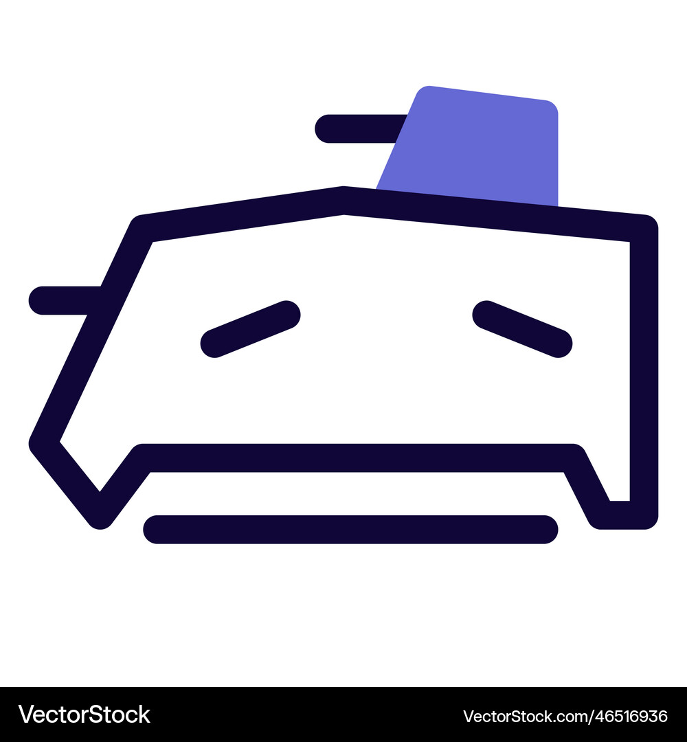 High-performance military tank with turret Vector Image