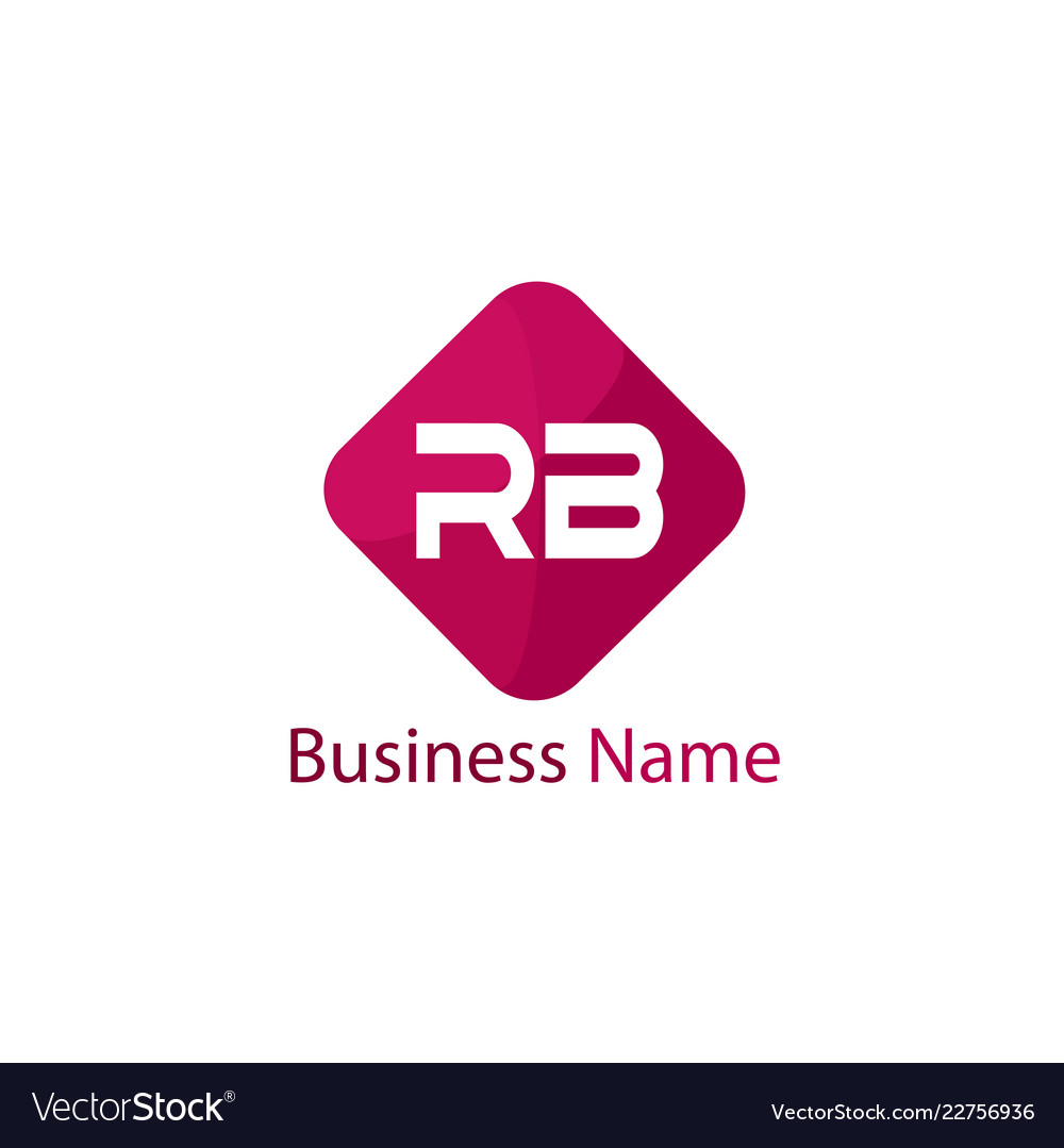 Initial letter rb logo template design Royalty Free Vector