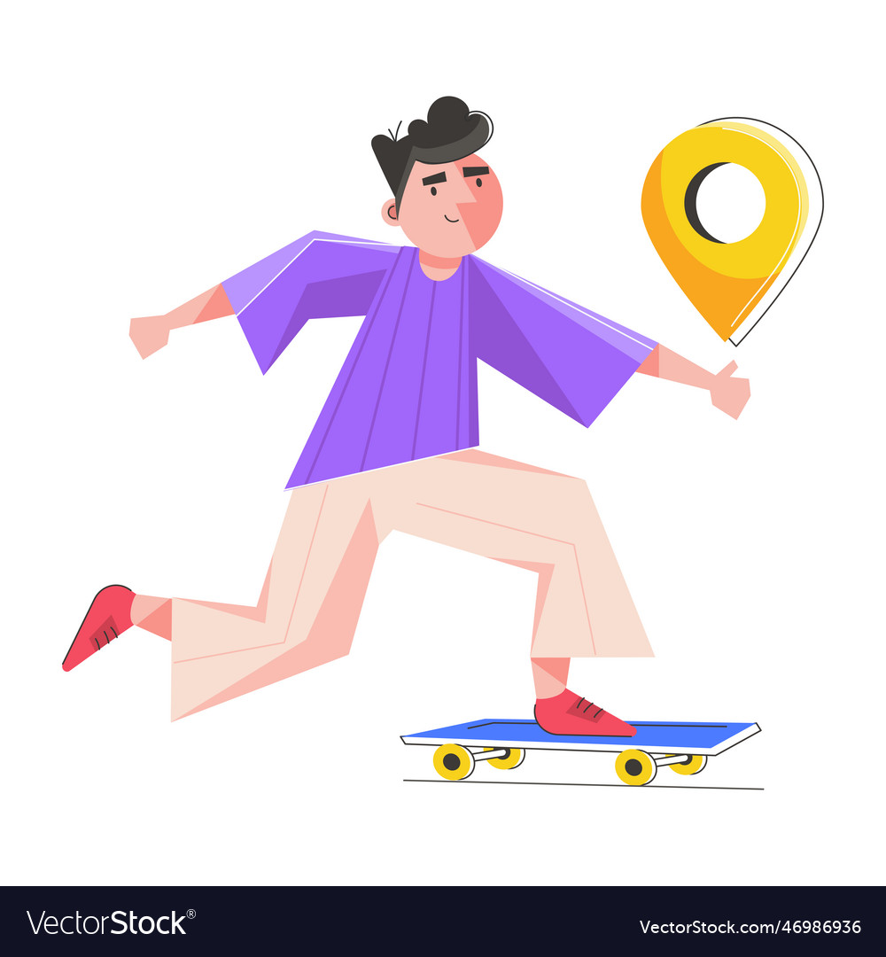Man navigation Royalty Free Vector Image - VectorStock